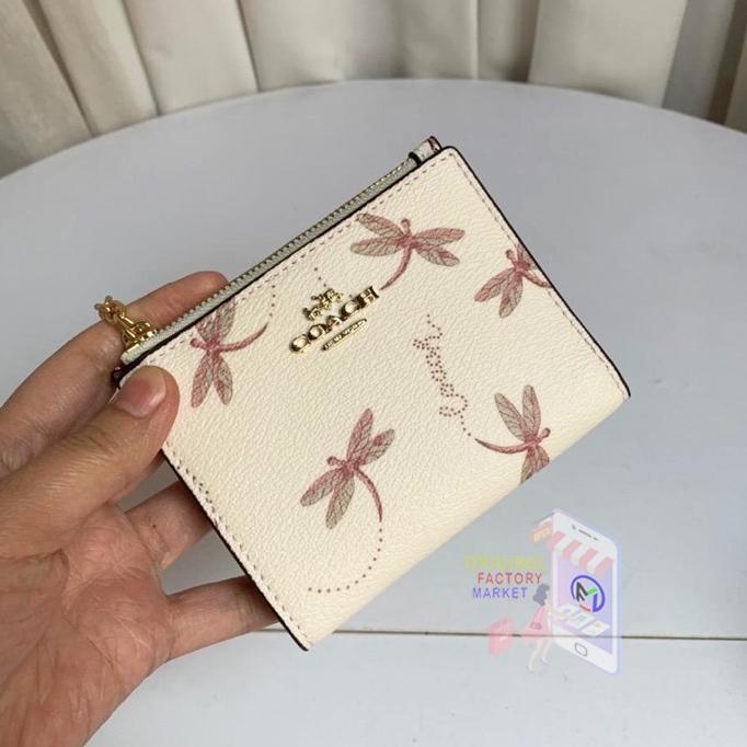 Jual Dompet COACH Snap Small Wallet Card With Dragonfly Print ORIGINAL ...