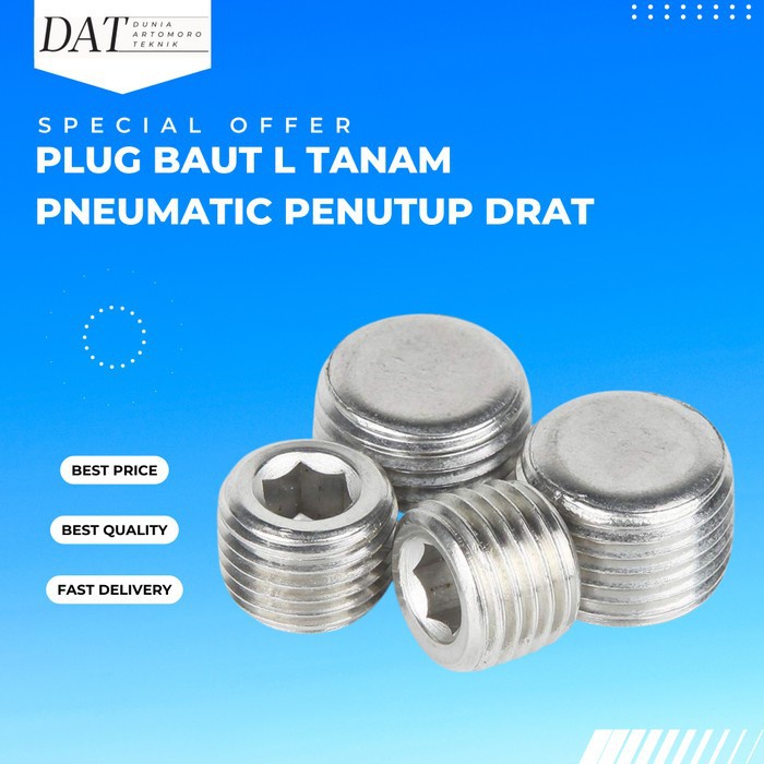 Jual PLUG 03 Fitting End Plug Connector Baut L Tanam Drat 3/8 Inch ...