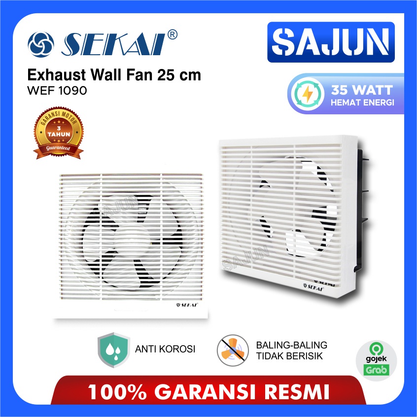 Jual SEKAI Wall Exhaust Fan WEF1090 Exhaust Tipe Dinding 25 Cm WEF-1090 ...