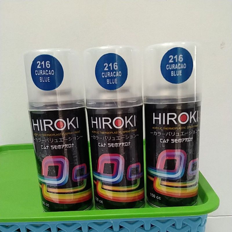 Jual pilok pilox cat semprot hiroki 150cc 216 curacao blue 216 150cc ...