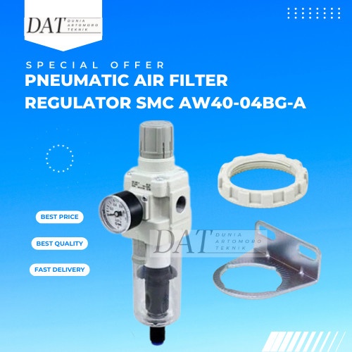 Jual AW40-04BG-A Pneumatic Air Filter Regulator Drat 1/2 Inch SMC ...
