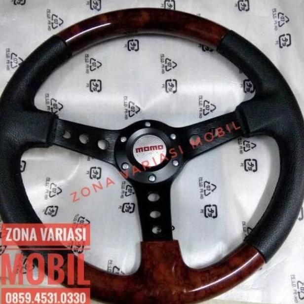 Jual Stir Setir Steer Racing Mobil Momo Model Kayu / Wood 14 Inch ...