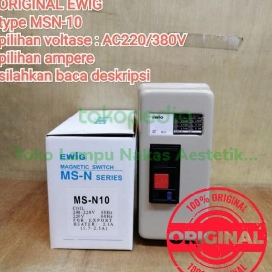Jual Ewig Msn-10 Magnetic Motor Starter Magnetic Switch Ac 220V/380V ...