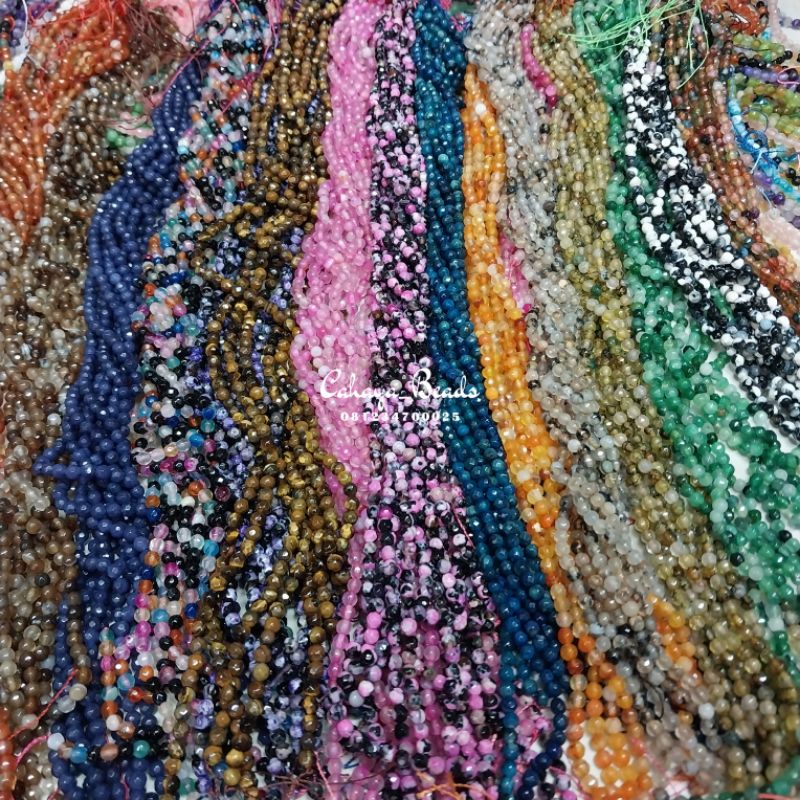 Jual Jual Bahan Craft Manik Batu Alam 4mm Cutting | Shopee Indonesia