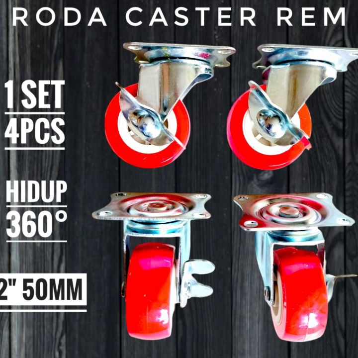 Jual Mau? Roda Caster Hidup + Rem Roda Etalase / Roda Kastor 2 In Pakai ...