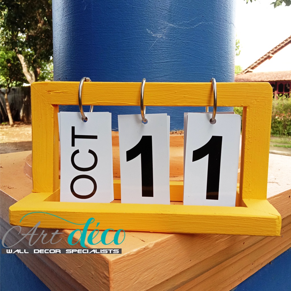 Jual HNW KALENDER ABADI EVERLASTING CALENDAR KALENDER KAYU MEJA UNIK ...