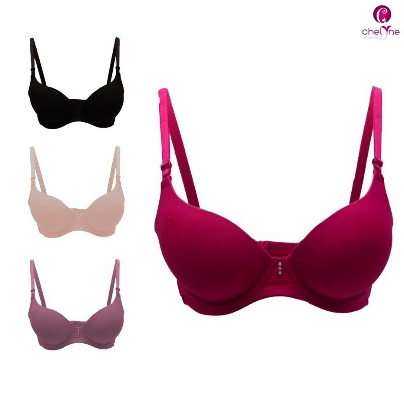 Jual Chelyne BH Premium V8819 3/4 Cup Bra Polos - Push-Up Bra Dengan Kawat Penyangga 34/38 - T ...