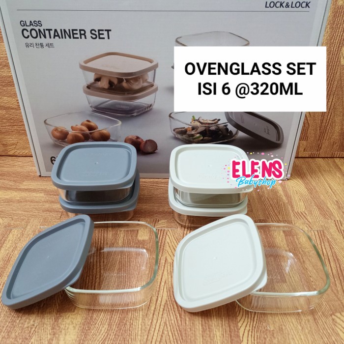Jual Lock & Lock exclusive oven glass ovenglass container set 8pcs ...