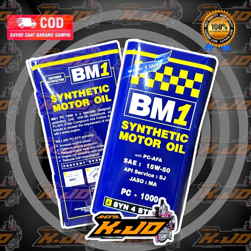 Jual Oli BM1 PC 1000 4Tak Sae 15W50 Oli Motor Sport 1 Liter Bebek 800 ...