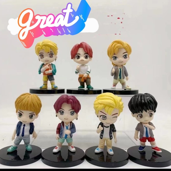 Jual Action Figure BTS KPOP - Figure set 7 - Chibi | Shopee Indonesia