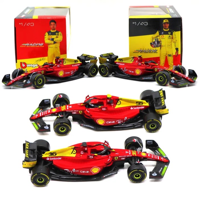 Jual Diecast Formula 1 Bburago Team Ferrari 2022 F1-75 Monza 1:43 Dus ...