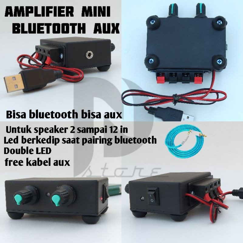 Jual Mini Aplifier ampli mini Bluetooth stereo 2 potensio - 5V gratis ...