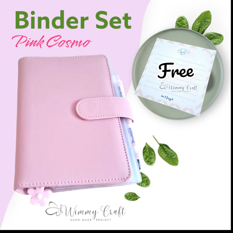 Jual PROMO Stationery - Binder Set A6 Pink Cosmo/ Lengkap| Cover Kulit ...
