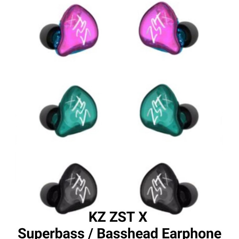 Jual ★★★ af KZ ZST X Driver KZ ZST X Satuan KZ ZST X Superbass Basshead Earphone Best Product ...