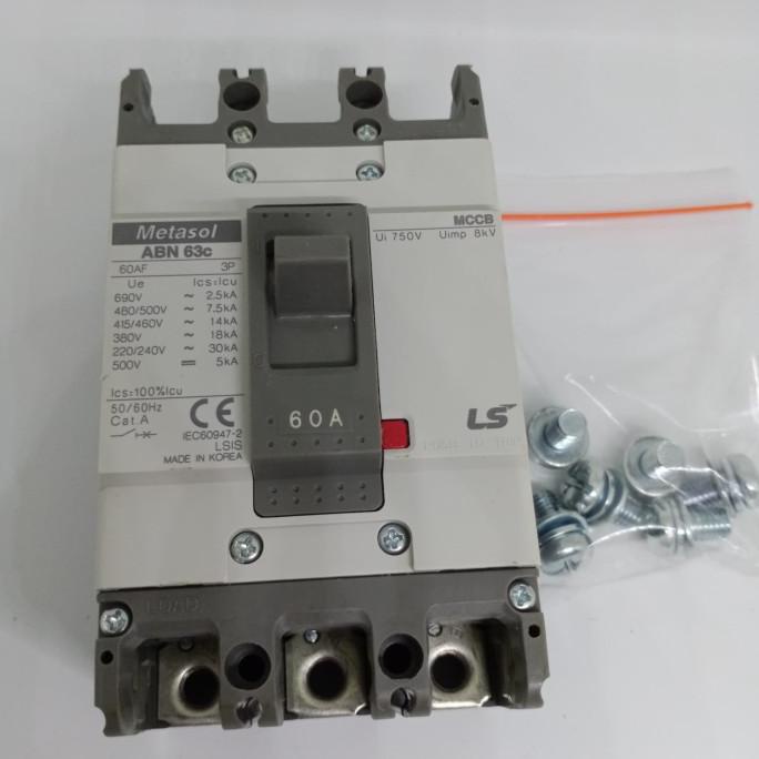 Jual Mccb Metasol Abn 63C Ls 3 Phase 60 A Original | Shopee Indonesia