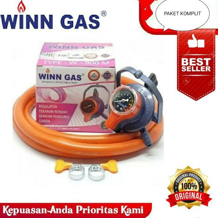 Jual -EQn Winn Gas , W 900 M , Win Gas , Regulator + Selang 2M + 2 Klem ...