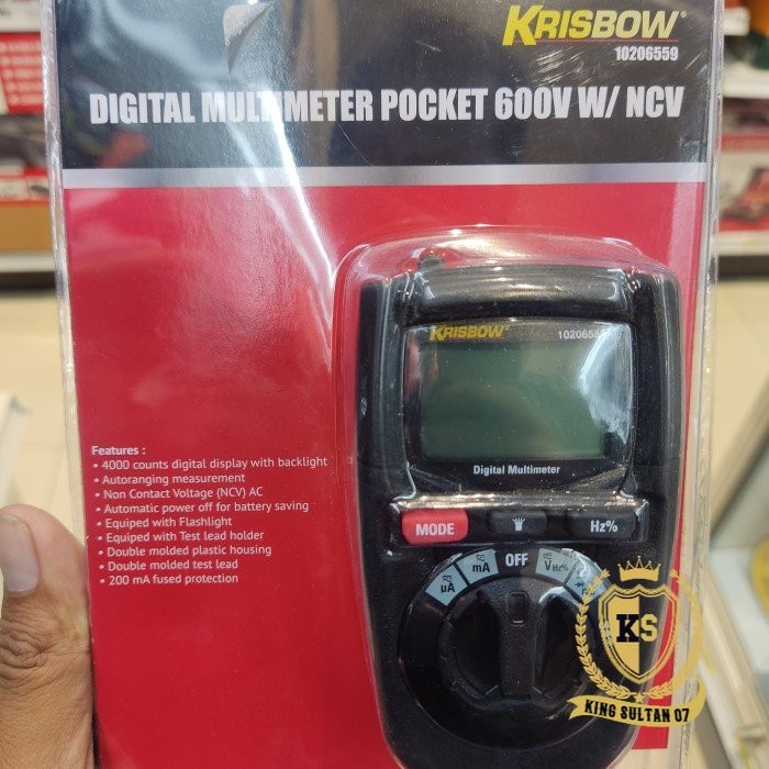 Jual krisbow digital pocket multimeter/Avometer digital/Multimeter ...