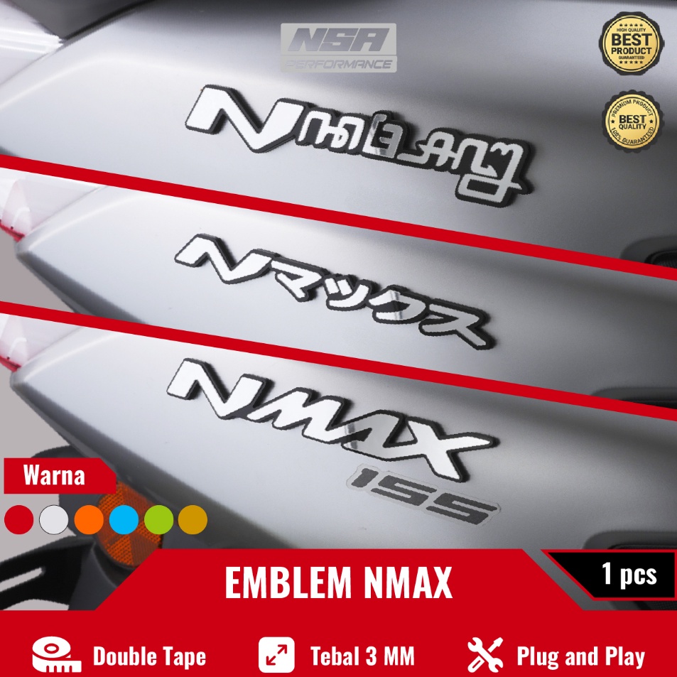 Jual Model Terkini Hkl 2PCS EMBLEM NMAX 3D LOGO NMAX JEPANG EMBLEM ...