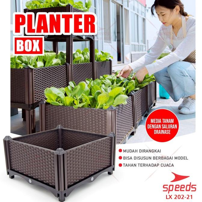 Jual Pot Bunga Pot Tanaman Plastik Planter Box Tanaman Hias SPEEDS 202 ...