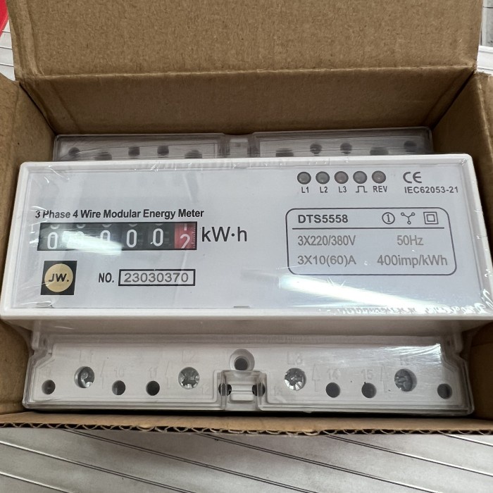 Jual KWH / Energy / Energi meter meteran Analog Analogue 3 Phase 3P 4 wire | Shopee Indonesia