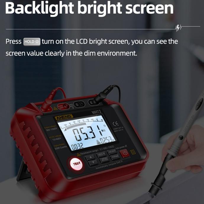 Jual Aneng MH12 Earth Resistance Tester Megger Voltmeter Alat Isolasi ...