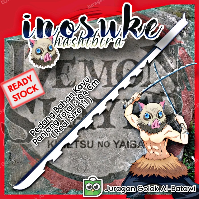 Jual New Cosplay Inosuke Kimetsu No Yaiba Pedang Kayu Inosuke 1:1 Demon ...