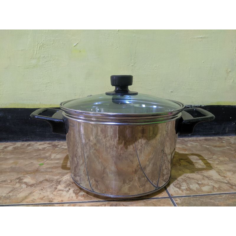 Jual panci tutup kaca stainless | Peralatan dapur | panci murah | Panci ...