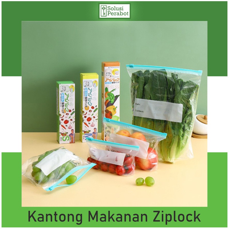 Jual Kantong Makanan Ziplock Reusable / Plastik Kemasan Kulkas Frozen ...