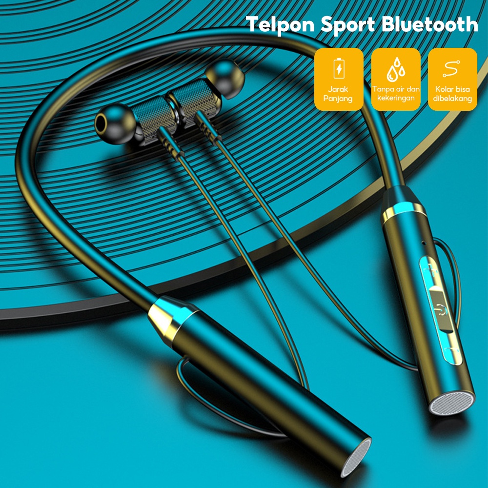 Jual TWS Headset Bluetooth Leher Olahraga Kontrol Tombol Waterproof ...