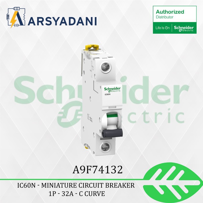 Jual A9F74132 - SCHNEIDER MCB IC60N 1P 32A C curve | Shopee Indonesia