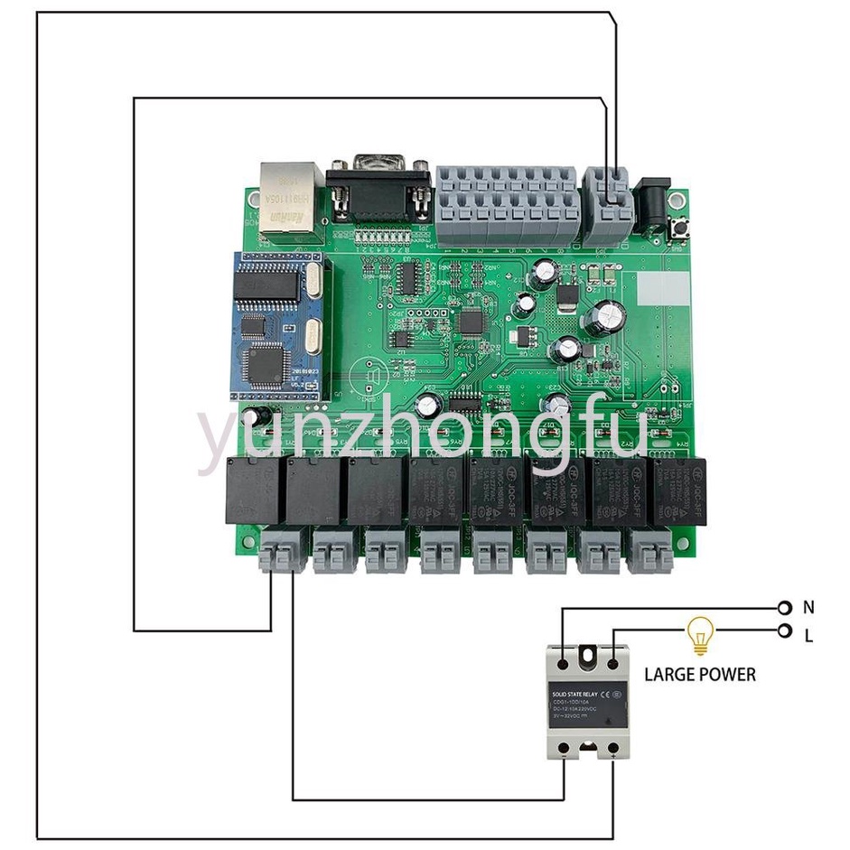 Jual &8 Gang Relay Module Control Panel Pcb Board Circuit Program ...