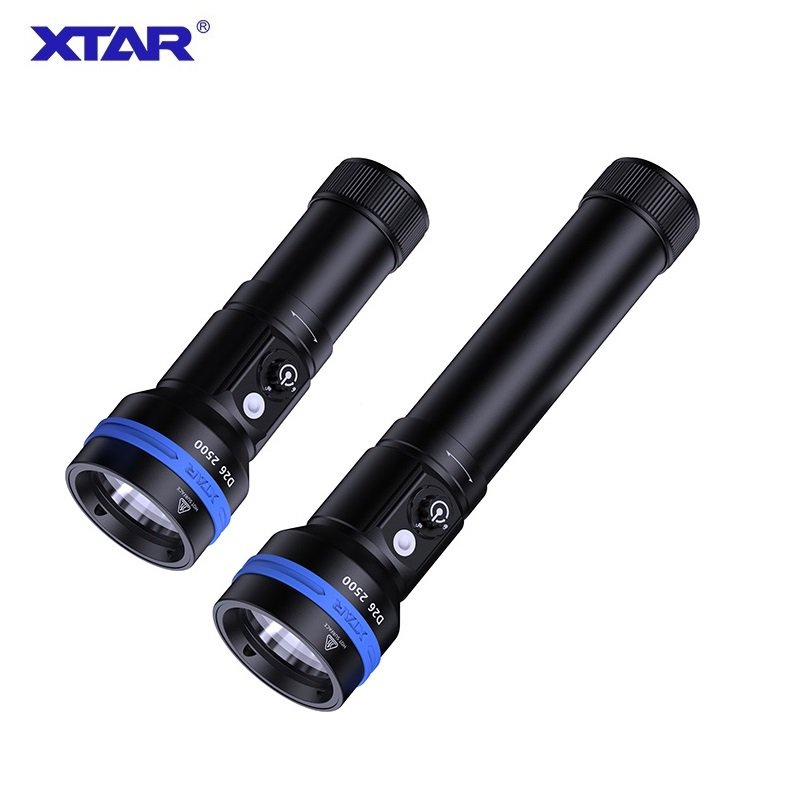 Jual &XTAR D26 2500 Diving Flashlight 2500 Lumen Beam Distance 320 ...