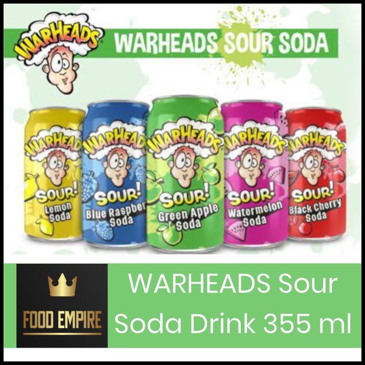 Jual Warheads Sour Soda Drink 355 Ml | Minuman Ringan Kaleng Warhead ...