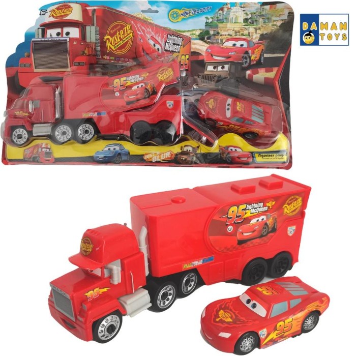 Jual FLASH SALE!!! MAINAN CARS 3 TRUK LIGHTNING MCQUEEN AND MARK TRUCK ...