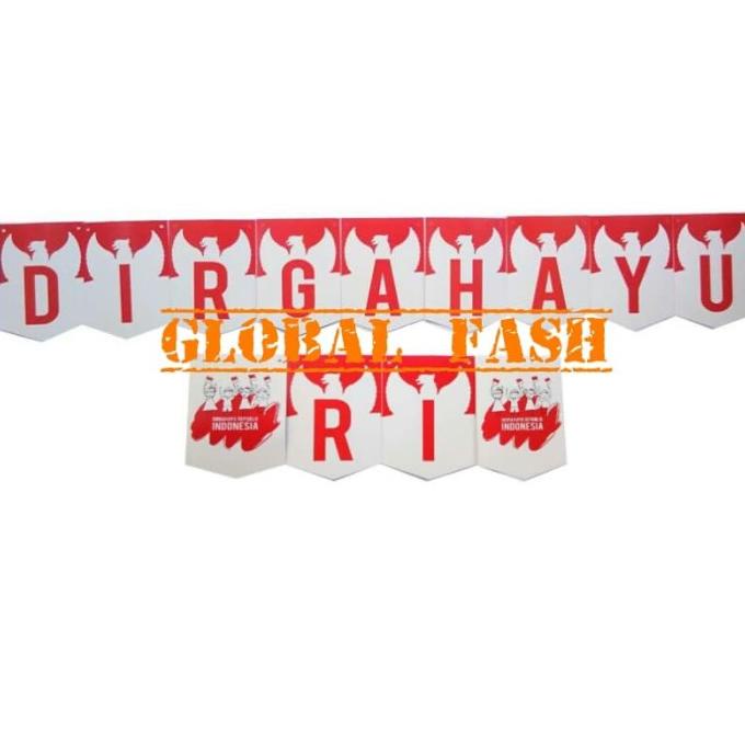 Jual monggo] Banner DIRGAHAYU RI/ bunting flag HUT RI/ banner 17 ...
