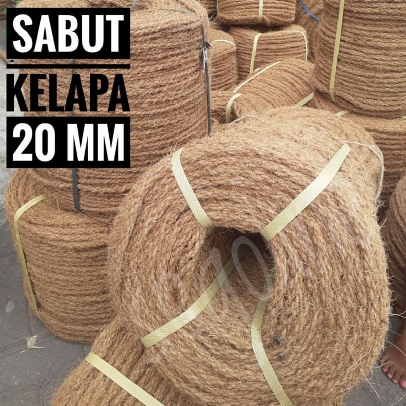 Jual TALI SABUT KELAPA 20MM METERAN BESAR JUMBO MURAH/ TAMBANG SABUT ...