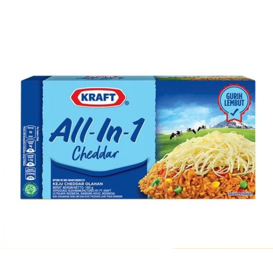 Jual KRAFT ALL IN ONE CHEDDAR 165 GRAM KEJU KRAF CHEDAR CEDAR ALL IN 1 ...
