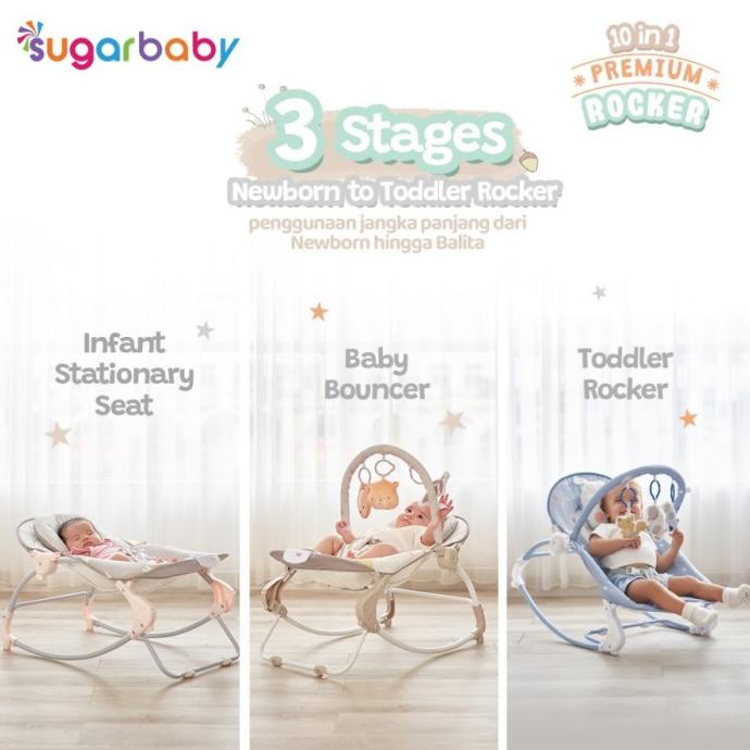 Jual SUGAR BABY 10 IN 1 PREMIUM ROCKER EXTRA LARGE SEAT / AYUNAN BAYI ...