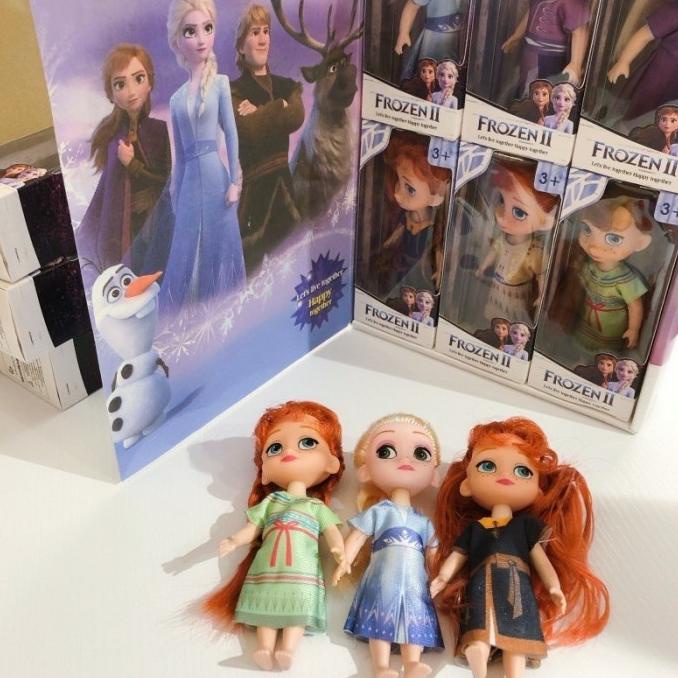 Jual frozen mini dolls set 6pcs mainan boneka Frozen Elsa Anna | Shopee ...