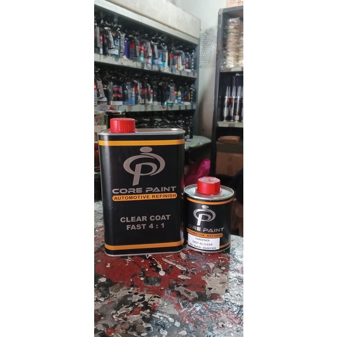 Jual clear/pernis/vernis core paint 1 liter fast 41 antigores | Shopee ...