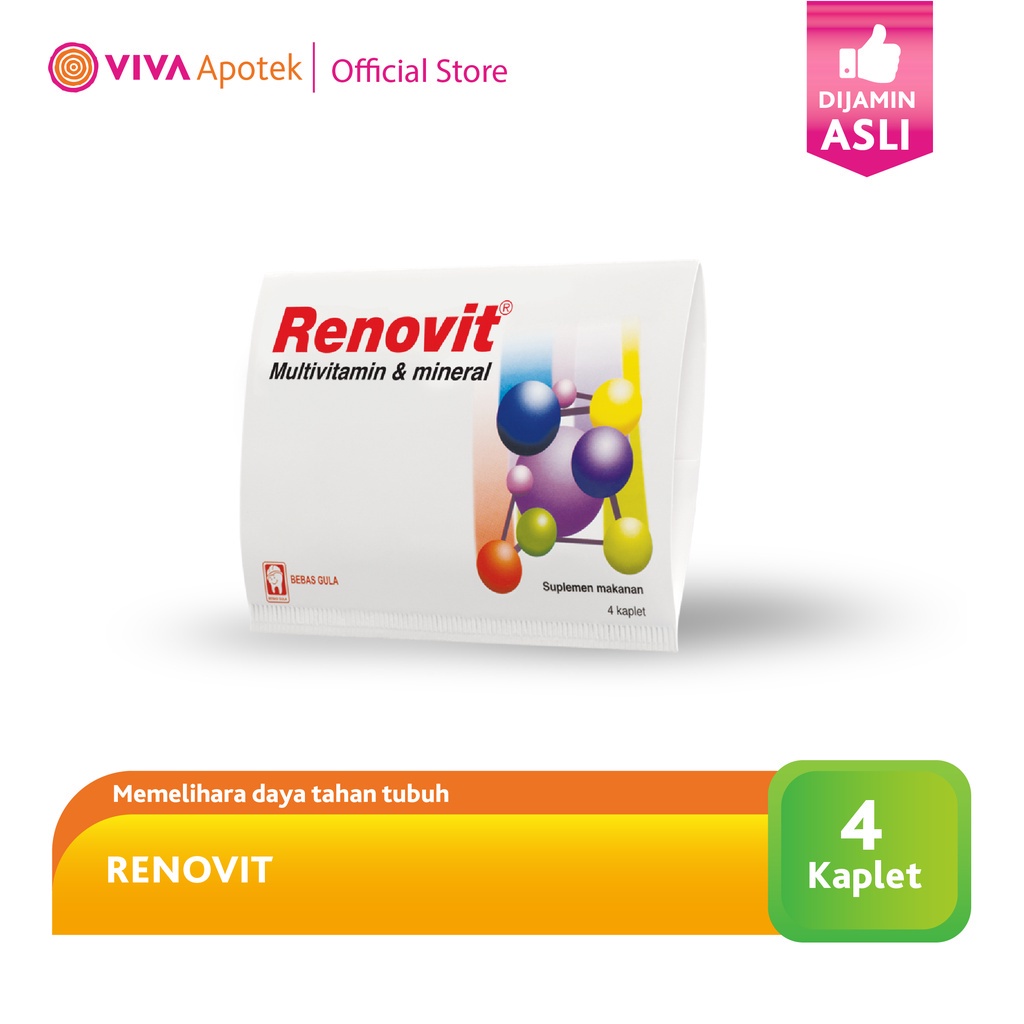 Jual Renovit untuk Kebutuhan Multivitamin dan Mineral (4 Kaplet ...