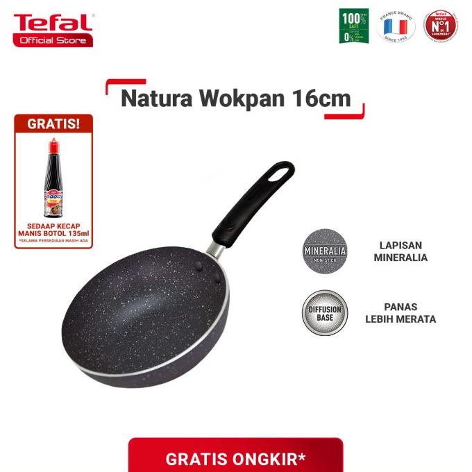Jual Tefal Natura Wokpan 16Cm Wajan Anti Lengket [Fs] Limited Edition | Shopee Indonesia