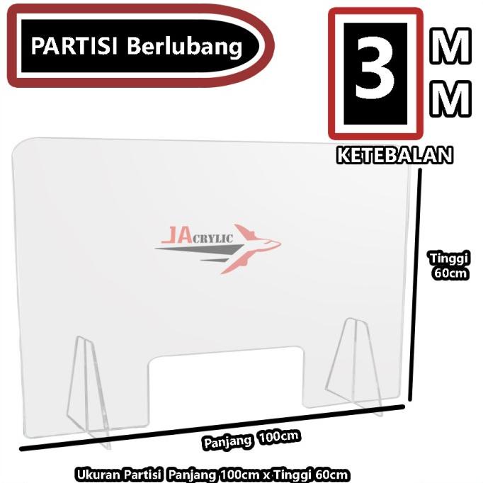 Jual Partisi Sekat Pembatas Meja Akrilik Table Divider Ketebalan 2Mm ...