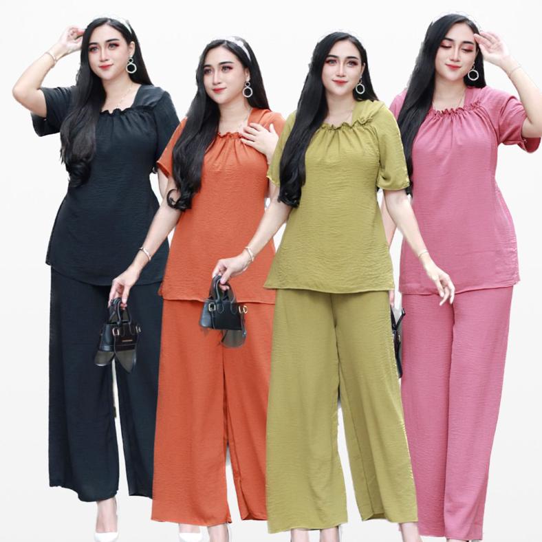 Jual Baru - SETELAN FUJI DRESS || BAHAN KRINGKEL || MODEL KERAH SMOKE ...