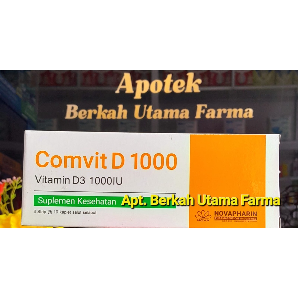 Jual Comvit D3 1000 Box isi 30 Tablet | Shopee Indonesia