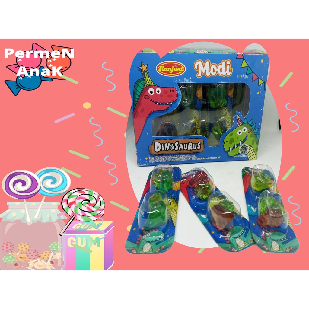 Jual permen anak warung modi dino saurus 24pcs | Shopee Indonesia