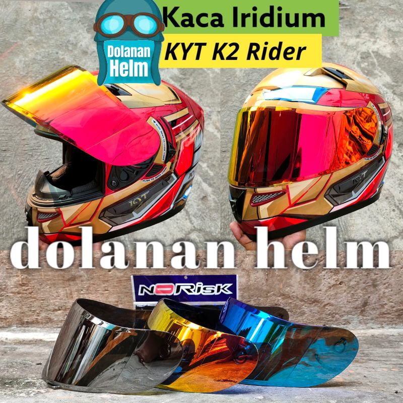 Jual Kaca Helm Iridium PNP KYT K2R K2 Rider Visor Helmet Flat Datar KYT ...