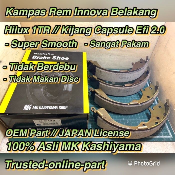Jual Kampas Rem Innova Belakang 100% Asli MK best buy | Shopee Indonesia