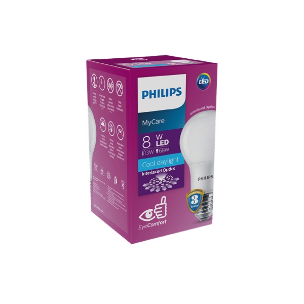 Jual PHILIPS LEDBULB 8-70W E27 6500K 230V A60 | Shopee Indonesia