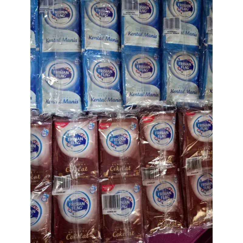 Jual Susu Skm Kental Manis Frisian Flag Bendera 38gr x 6 Sachet Putih ...